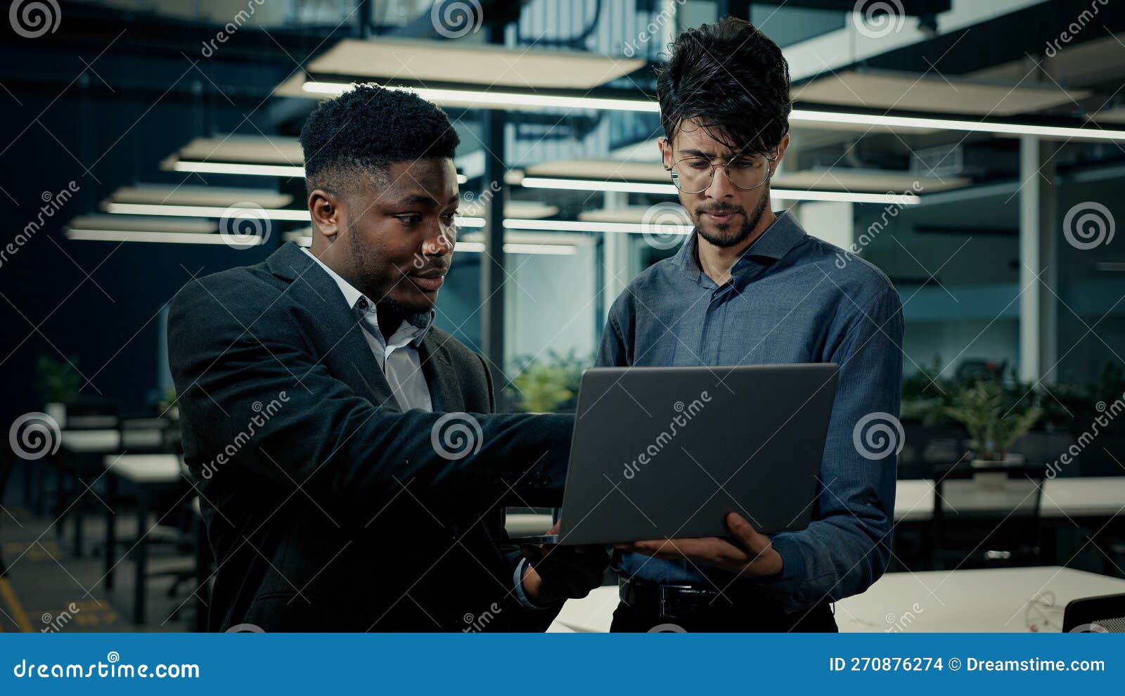 Male Businessmen Colleagues Work with Computer Corporate Teamwork Develop Digital Business ...