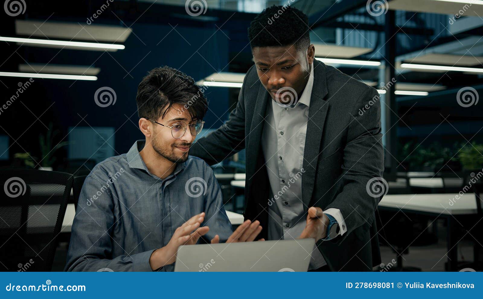 Male Businessmen Colleagues Work with Computer Corporate Teamwork Develop Digital Business ...