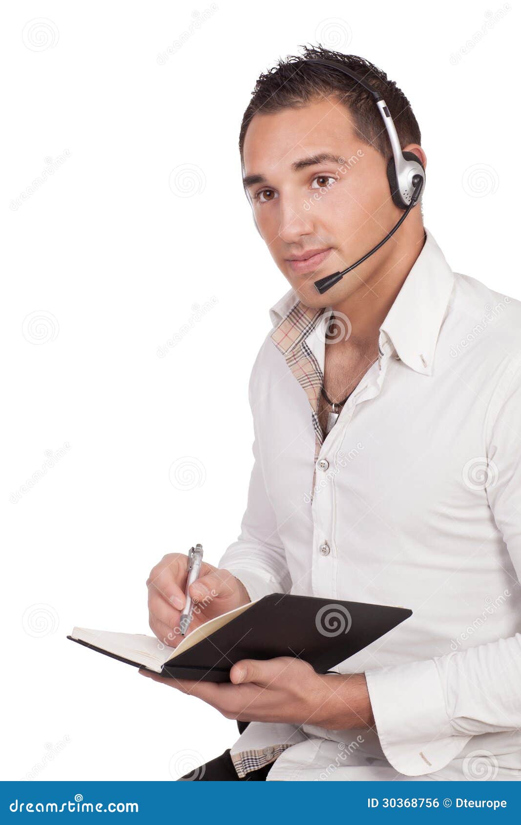 Male call center agent stock photo. Image of company - 30368756