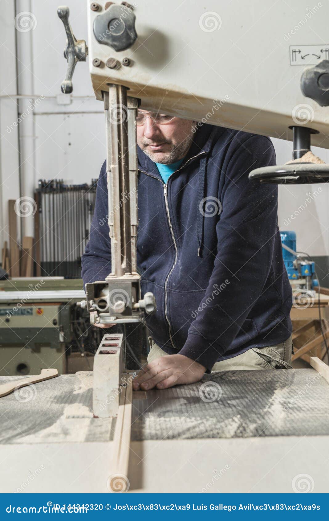 Male Carpenter Working in His Carpentry Workshop Stock Photo - Image of ...