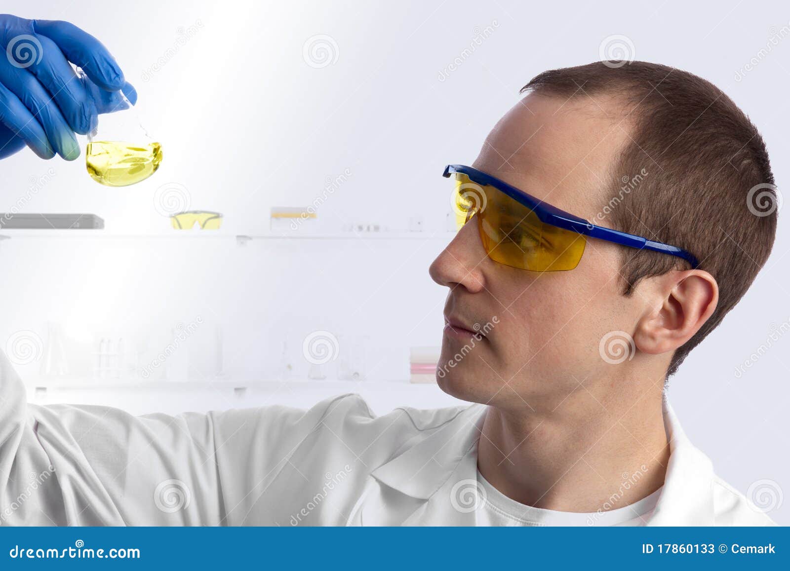 Male Caucasian Biotechnician in the Lab Stock Image - Image of worker ...