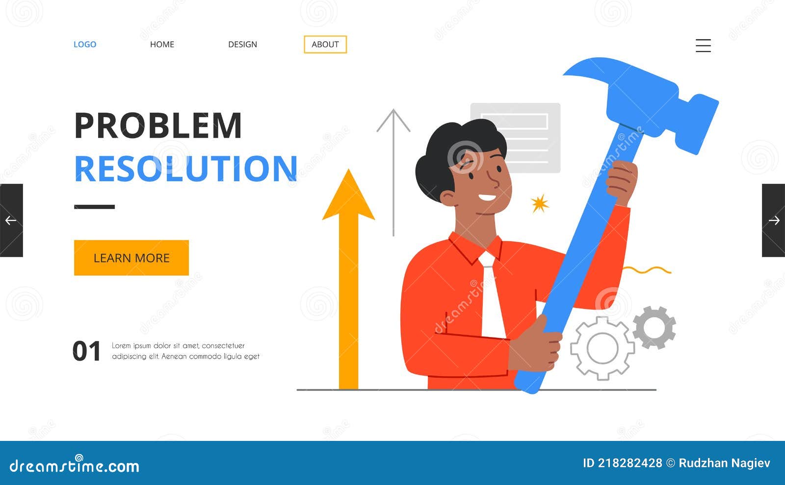 Male Character Fixig the it Problem Stock Vector - Illustration of ...