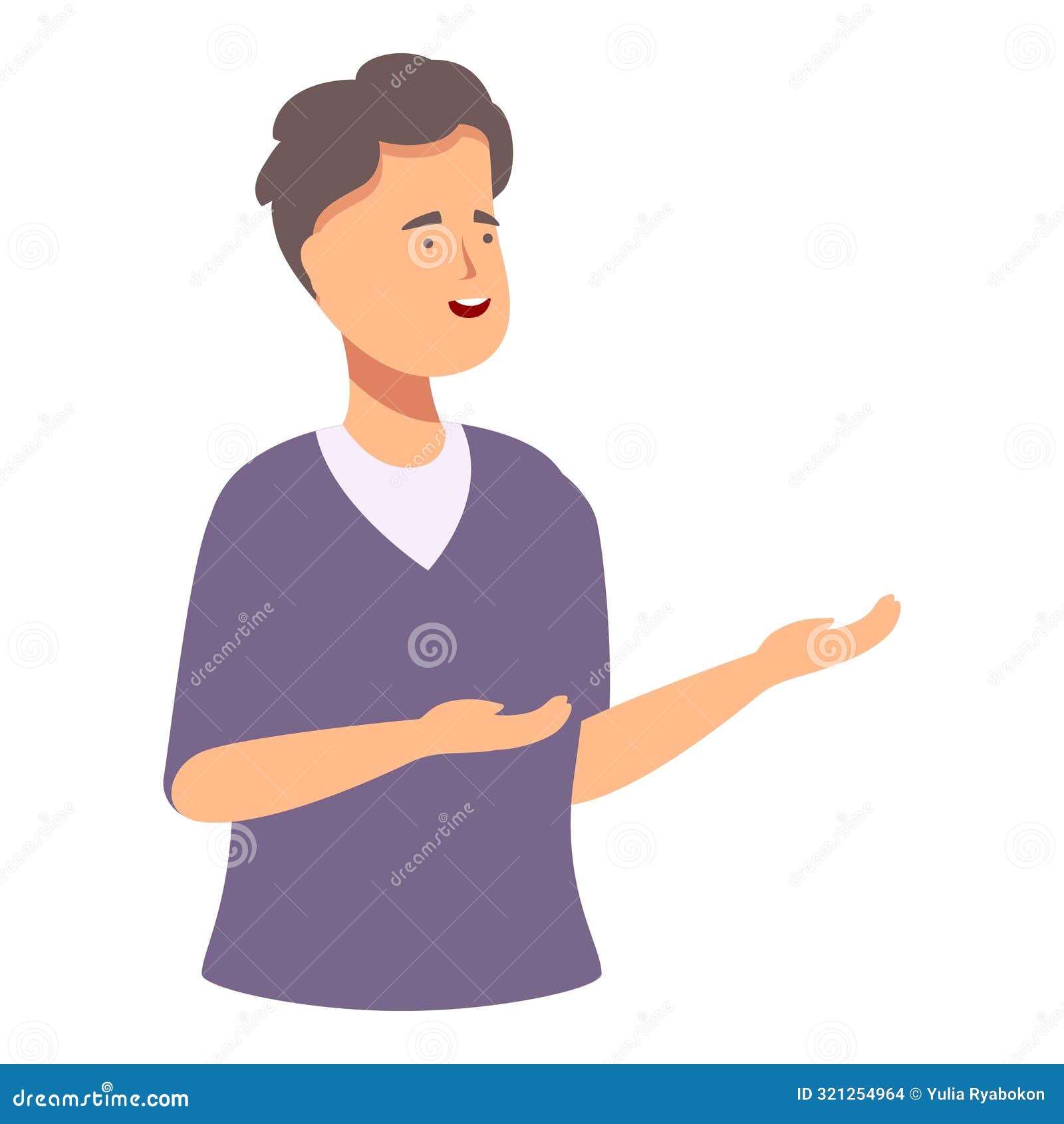Salesman Explaining Using A Table Cartoon Vector | CartoonDealer.com ...