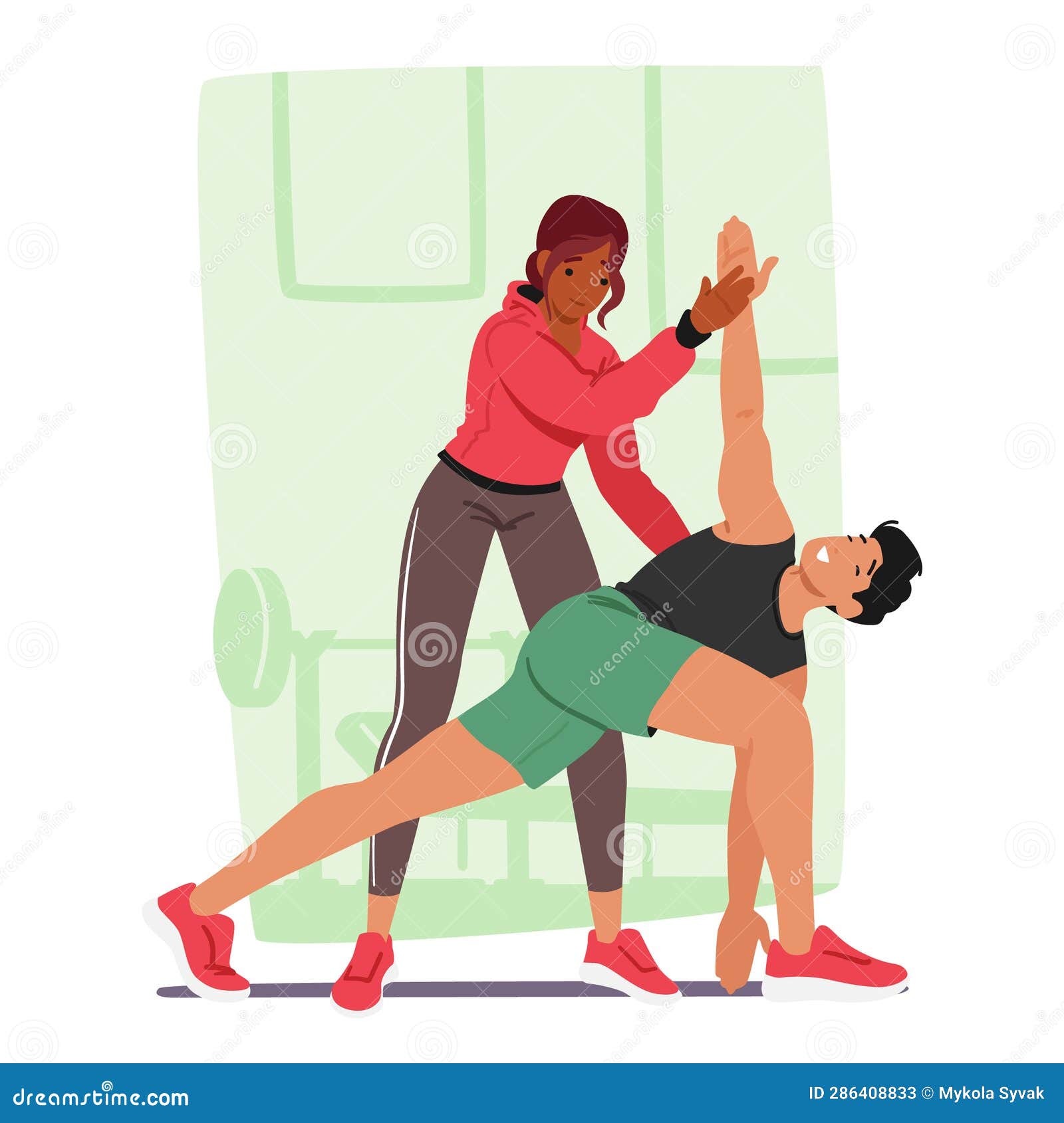 Male Character Undergoing Personalized Training with a Personal Coach ...