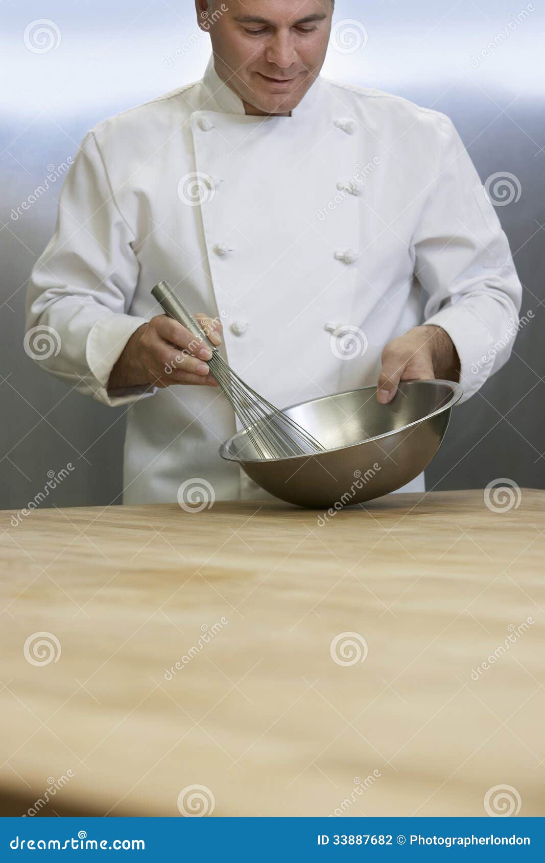 Male Chef Mixing Ingredients with Whisk Stock Photo - Image of holding ...