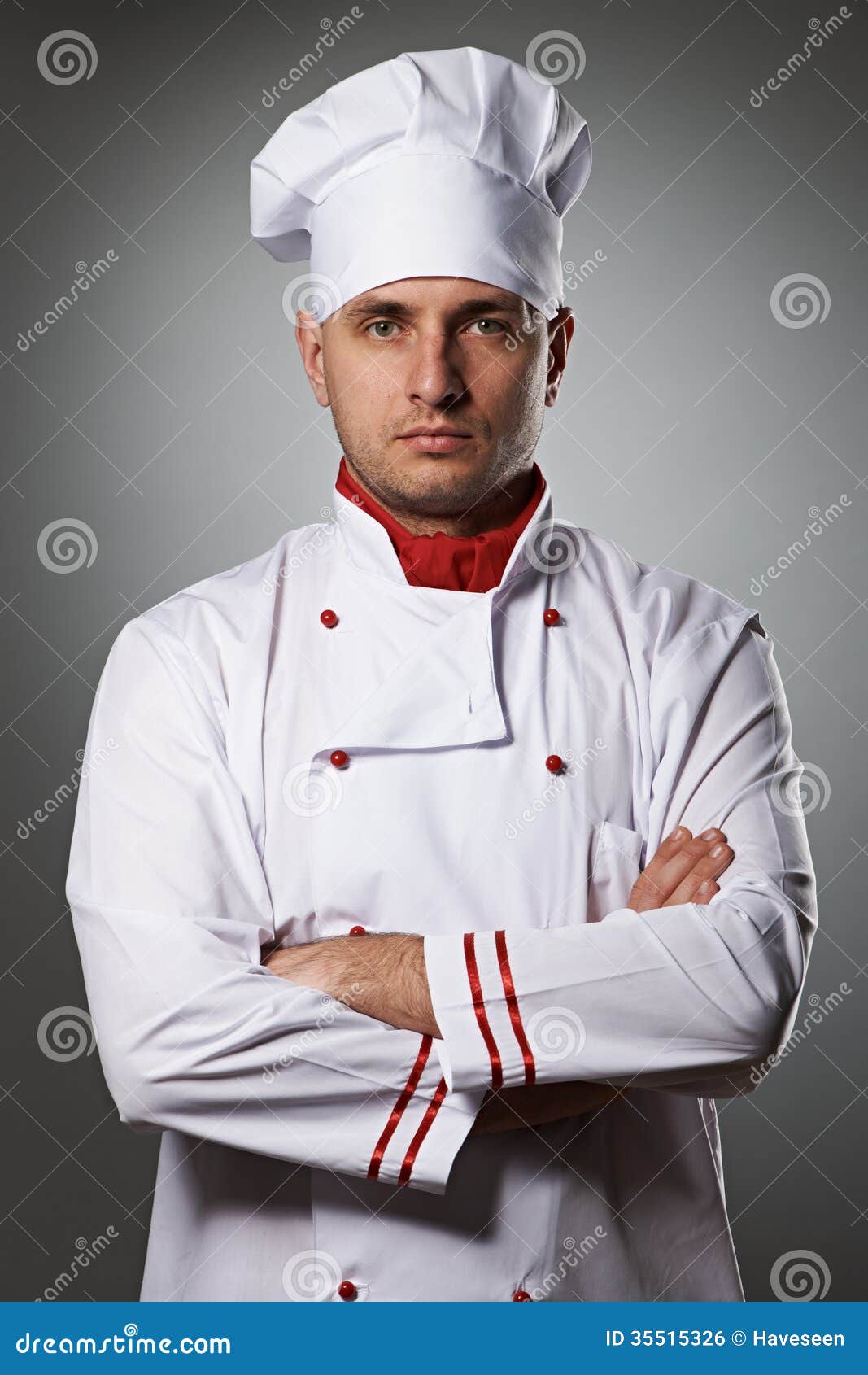 Male chef portrait stock photo. Image of caucasian, smile - 35515326