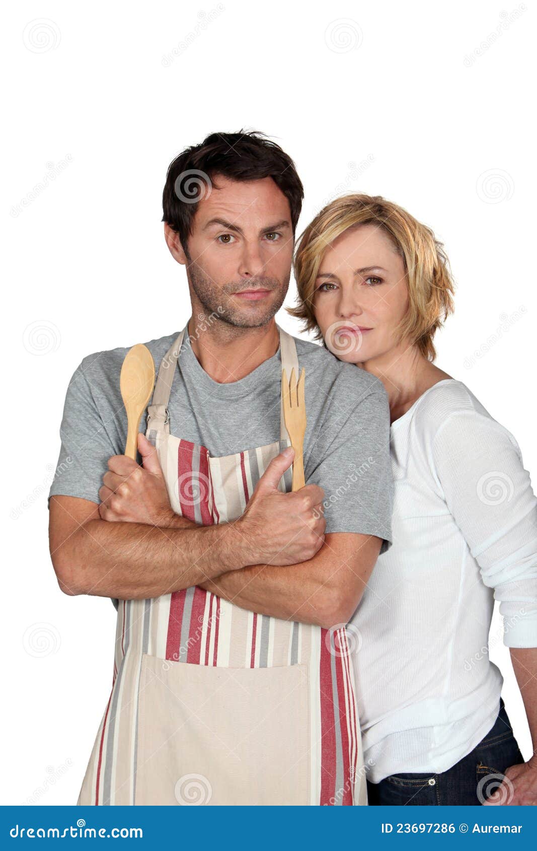 Male chef withassistant stock photo. Image of indoors - 23697286