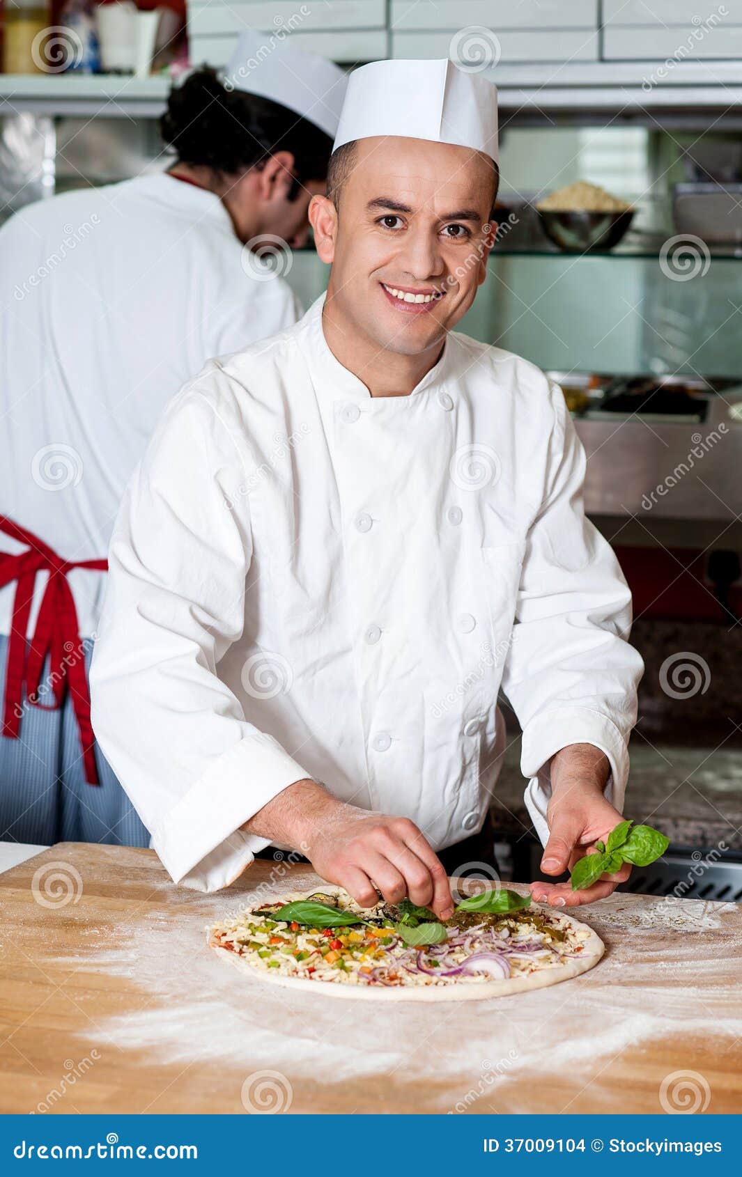 Male Chefs Actively Working in Kitchen Stock Photo - Image of algerian ...