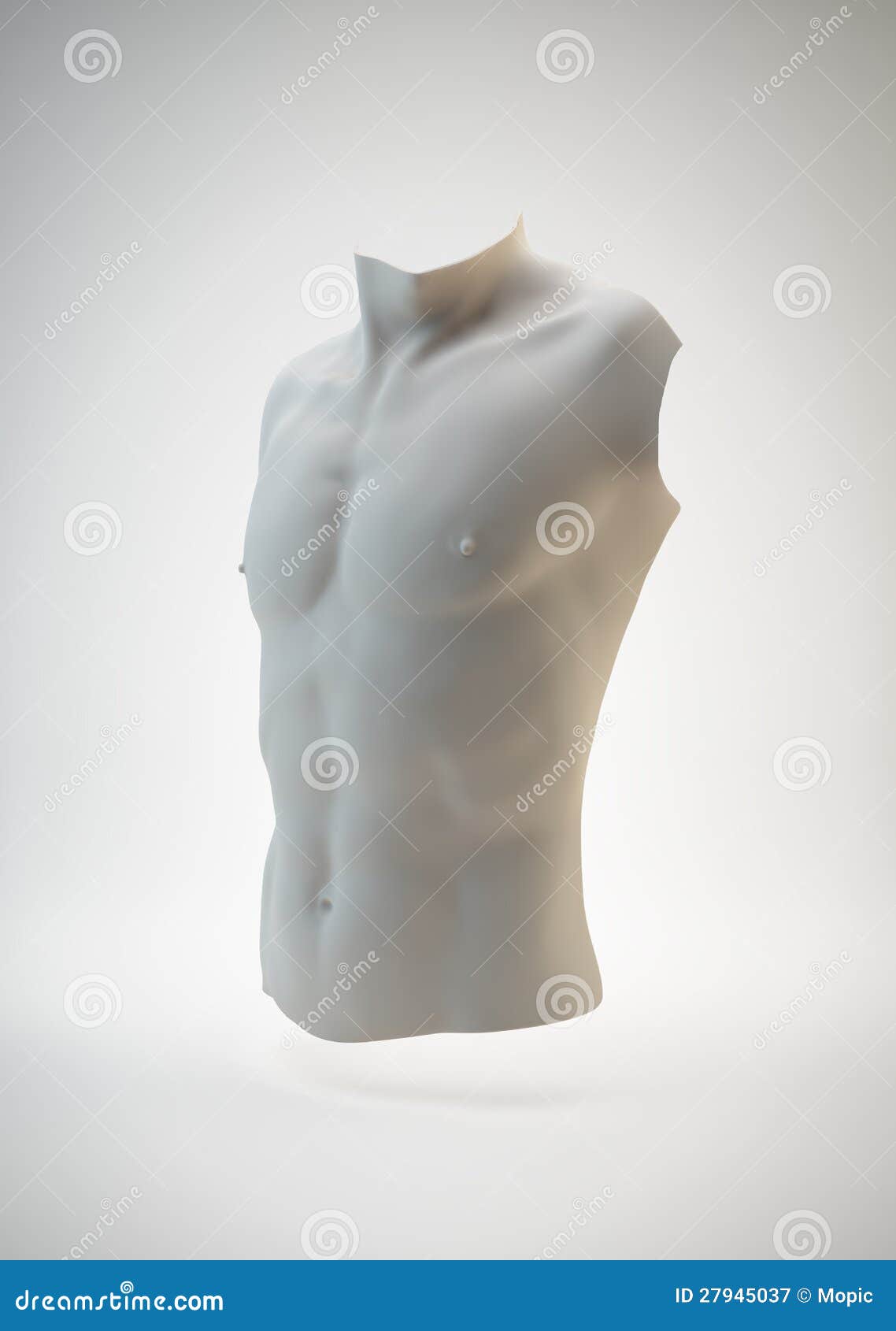 Male chest sculpture stock illustration. Illustration of athletic ...