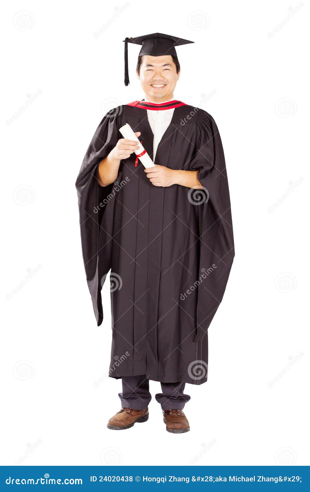 Male chinese graduate stock photo. Image of certificate - 24020438