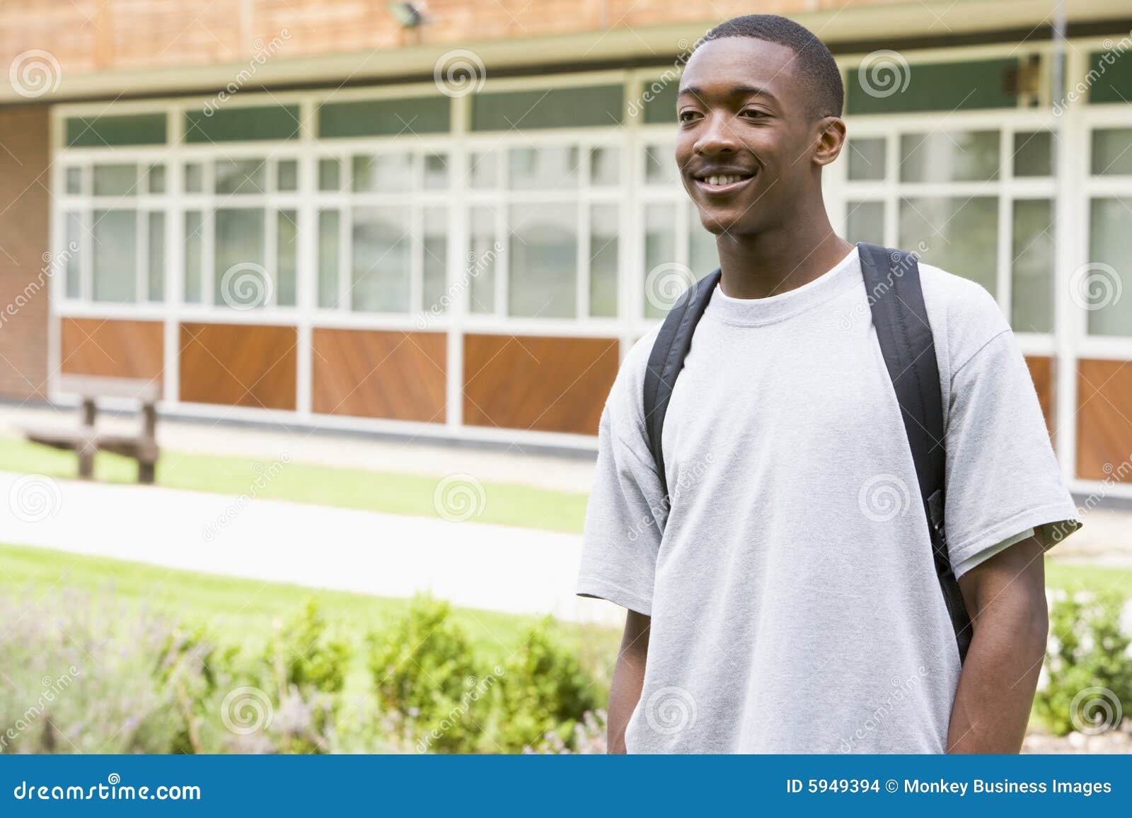 Male College Student on Campus Stock Photo - Image of male, person: 5949394