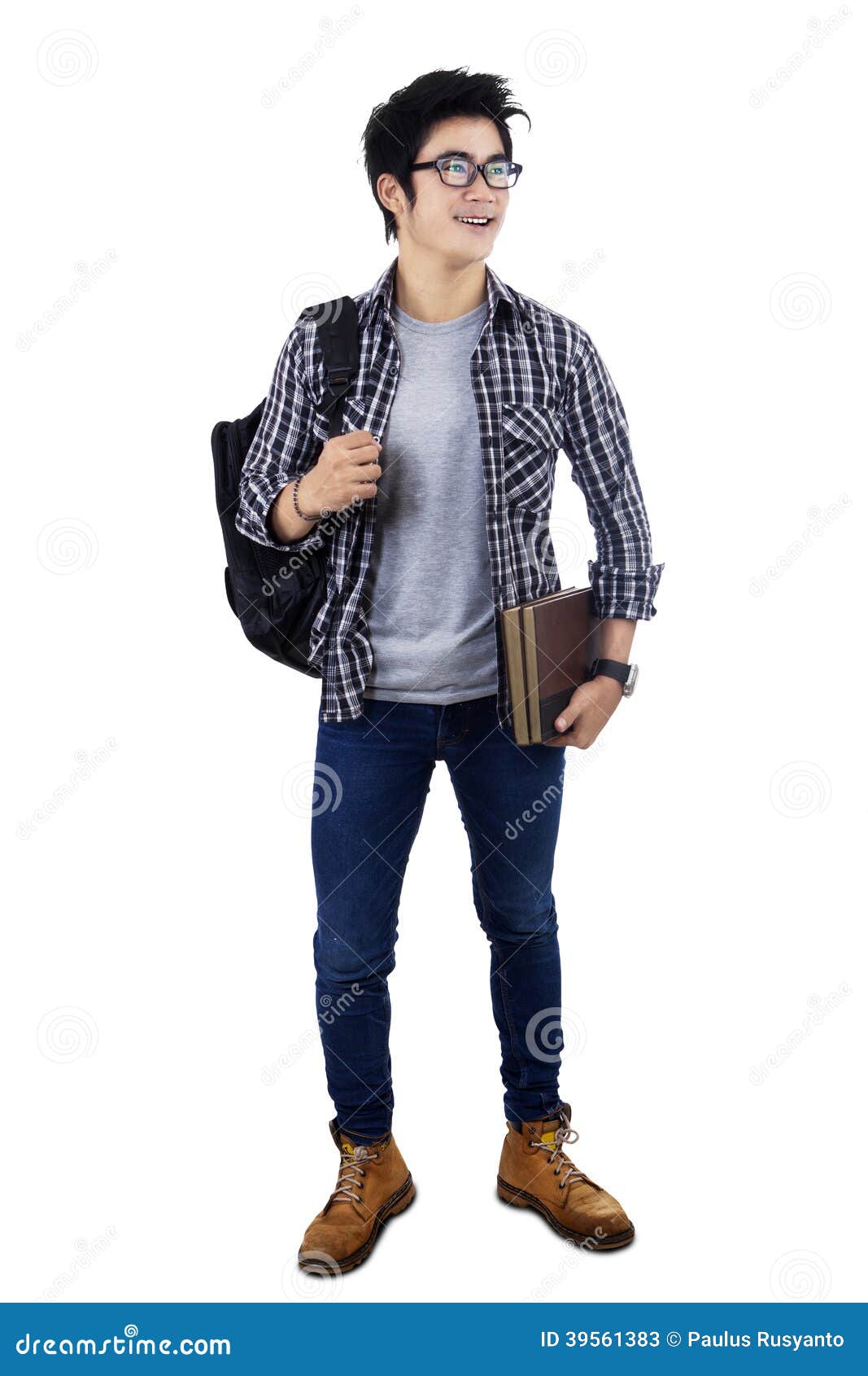 Male College Student in Studio Stock Image - Image of campus, graduate ...