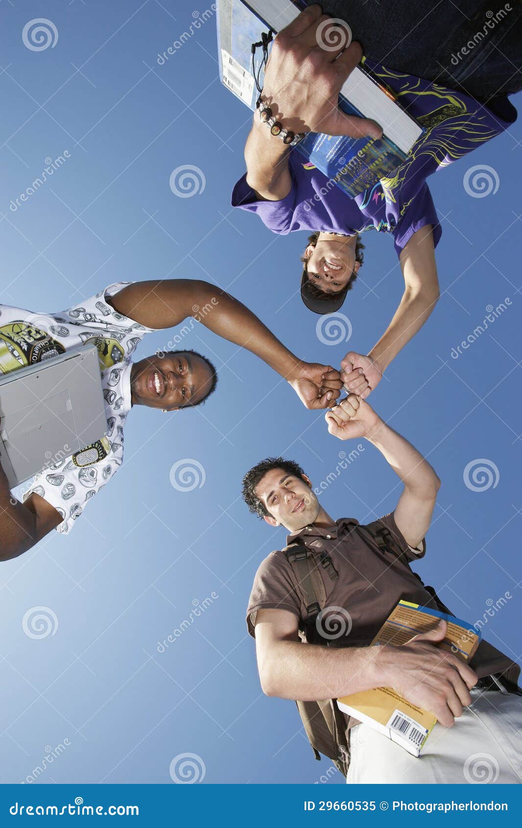 Male College Students Forming Huddle Stock Image - Image of male ...