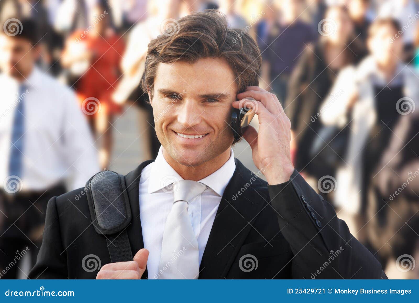 Male commuter in crowd stock image. Image of city, looking - 25429721