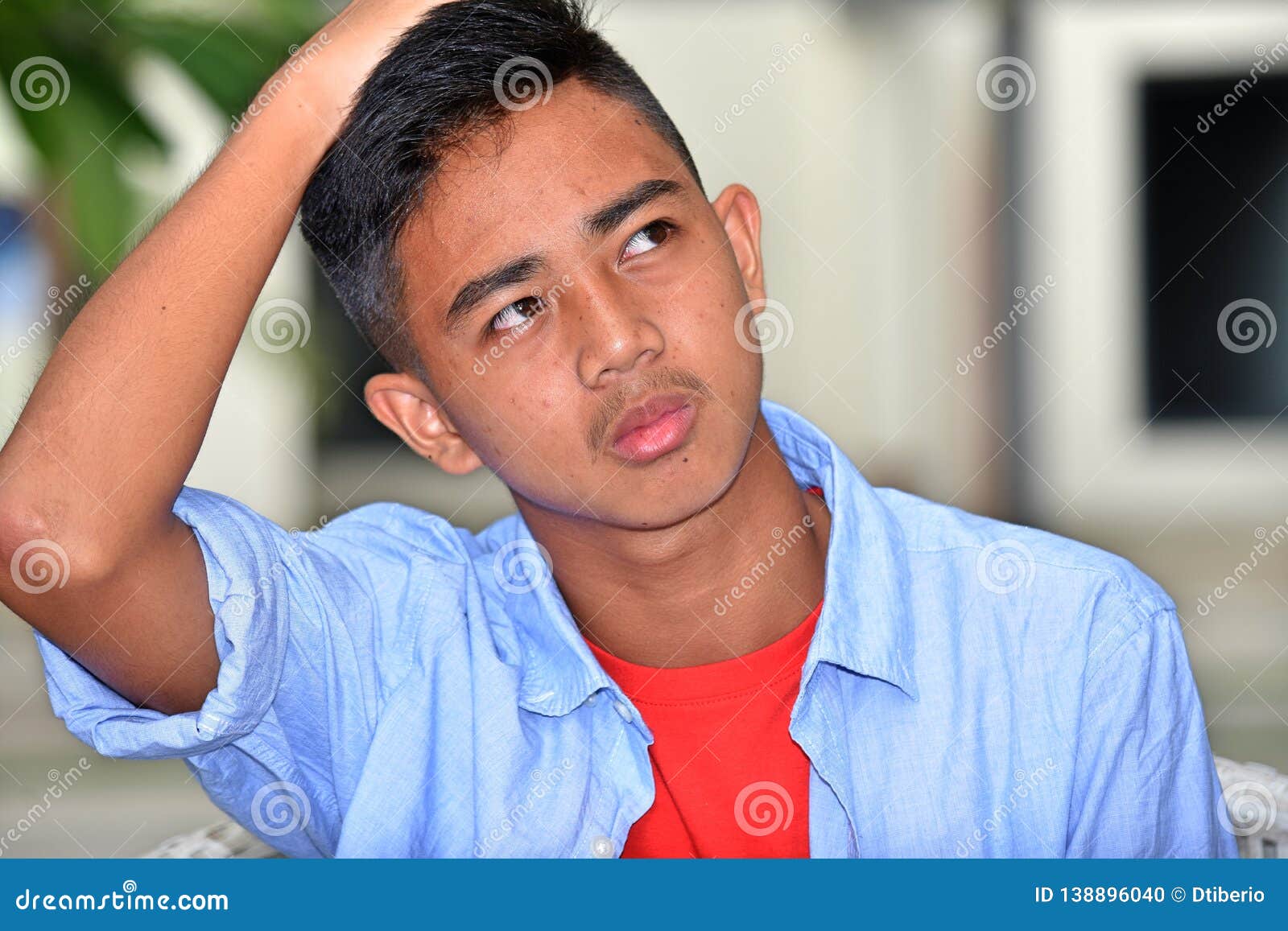 A Male and Confusion stock photo. Image of worried, thought - 138896040