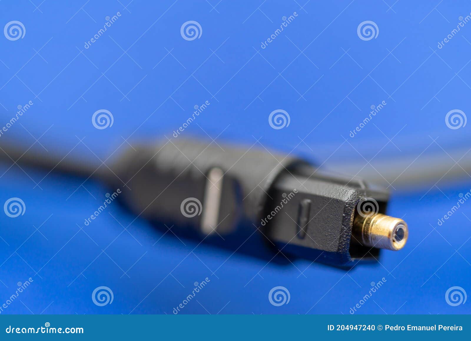 Male Connector for Optical Connection To Toslink Stock Photo - Image of ...