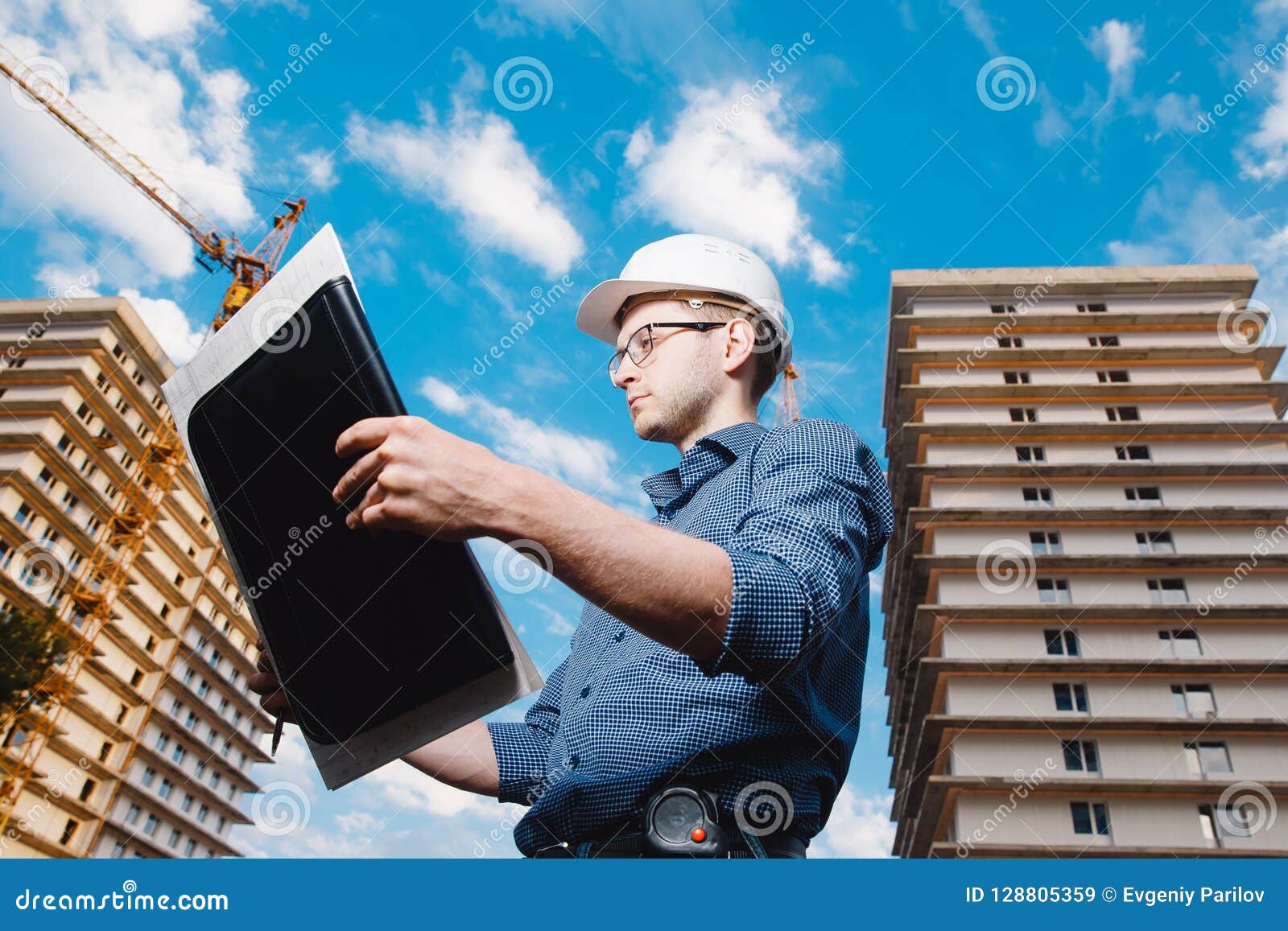 Male Construction Builder Worker Stock Image - Image of cheerful ...