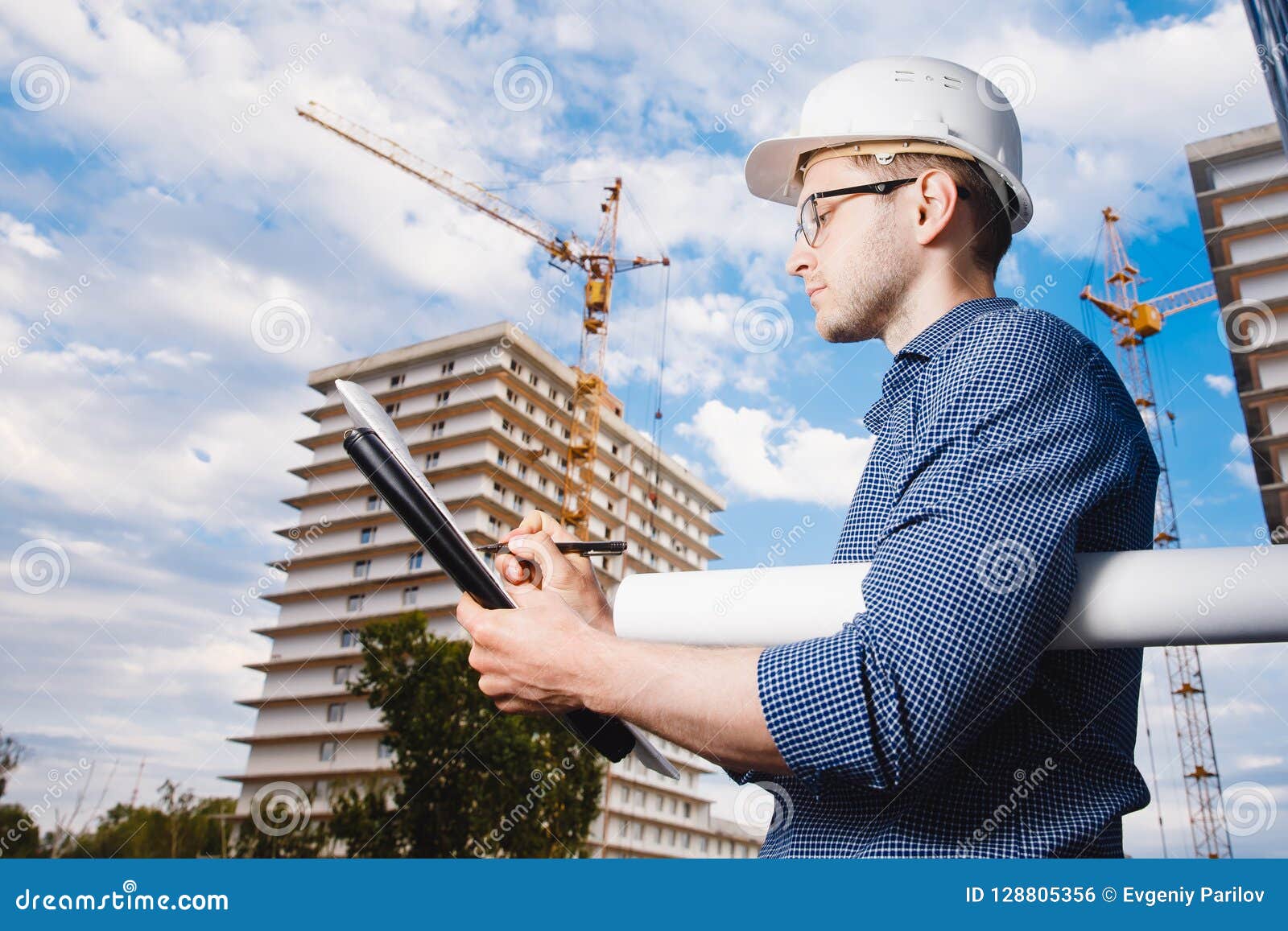 Male Construction Builder Worker Stock Photo - Image of constructor ...