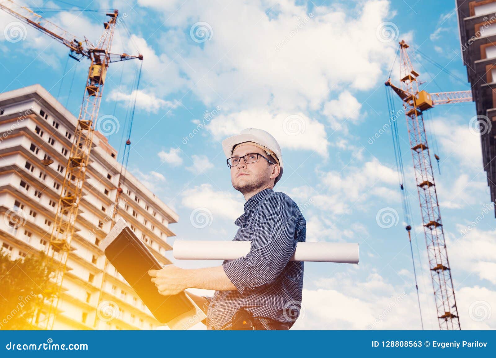 Male Construction Builder Worker Stock Image - Image of hispanic ...