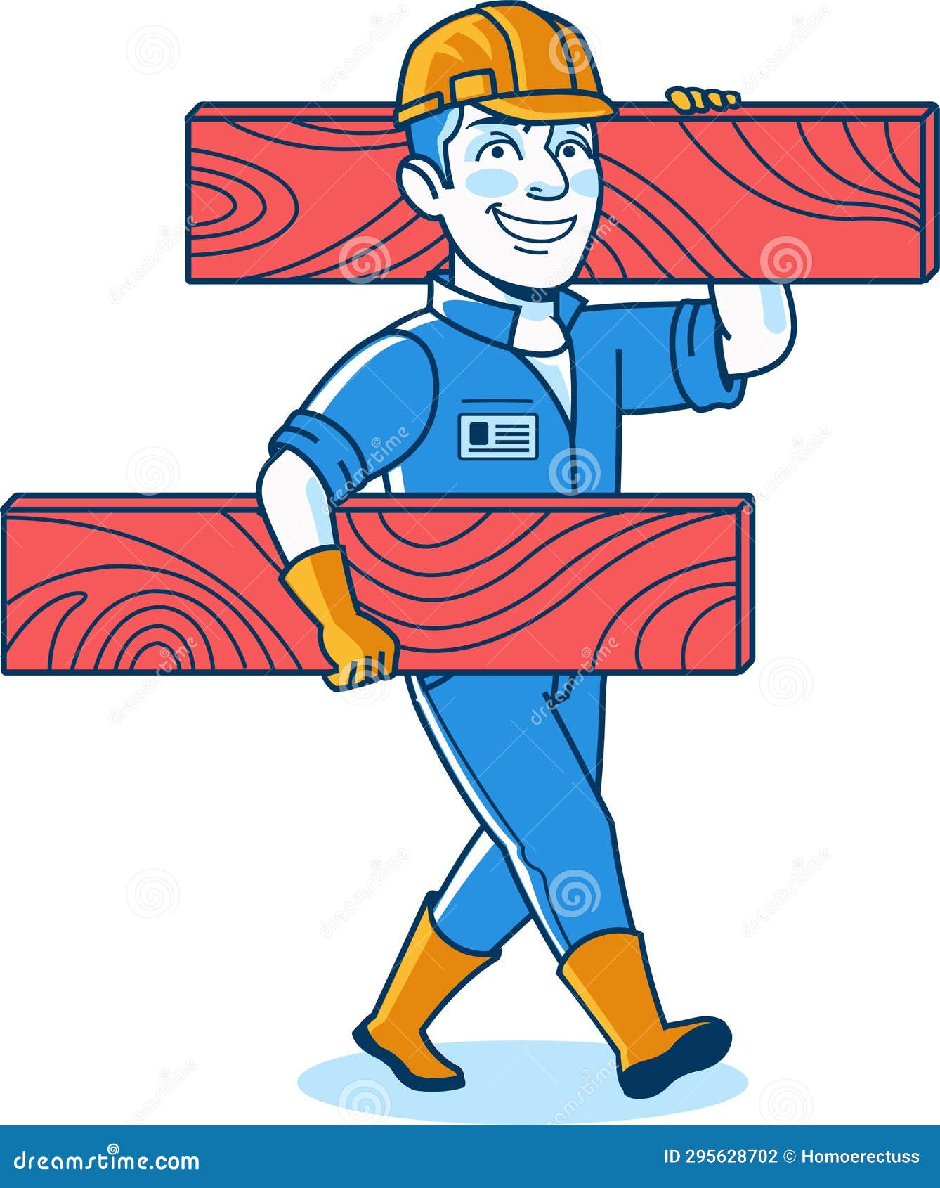 Male Construction Worker Cartoon Logo Icon Stock Vector - Illustration ...