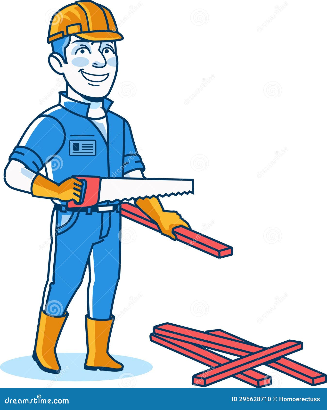 Male Construction Worker Cartoon Logo Icon Stock Vector - Illustration ...