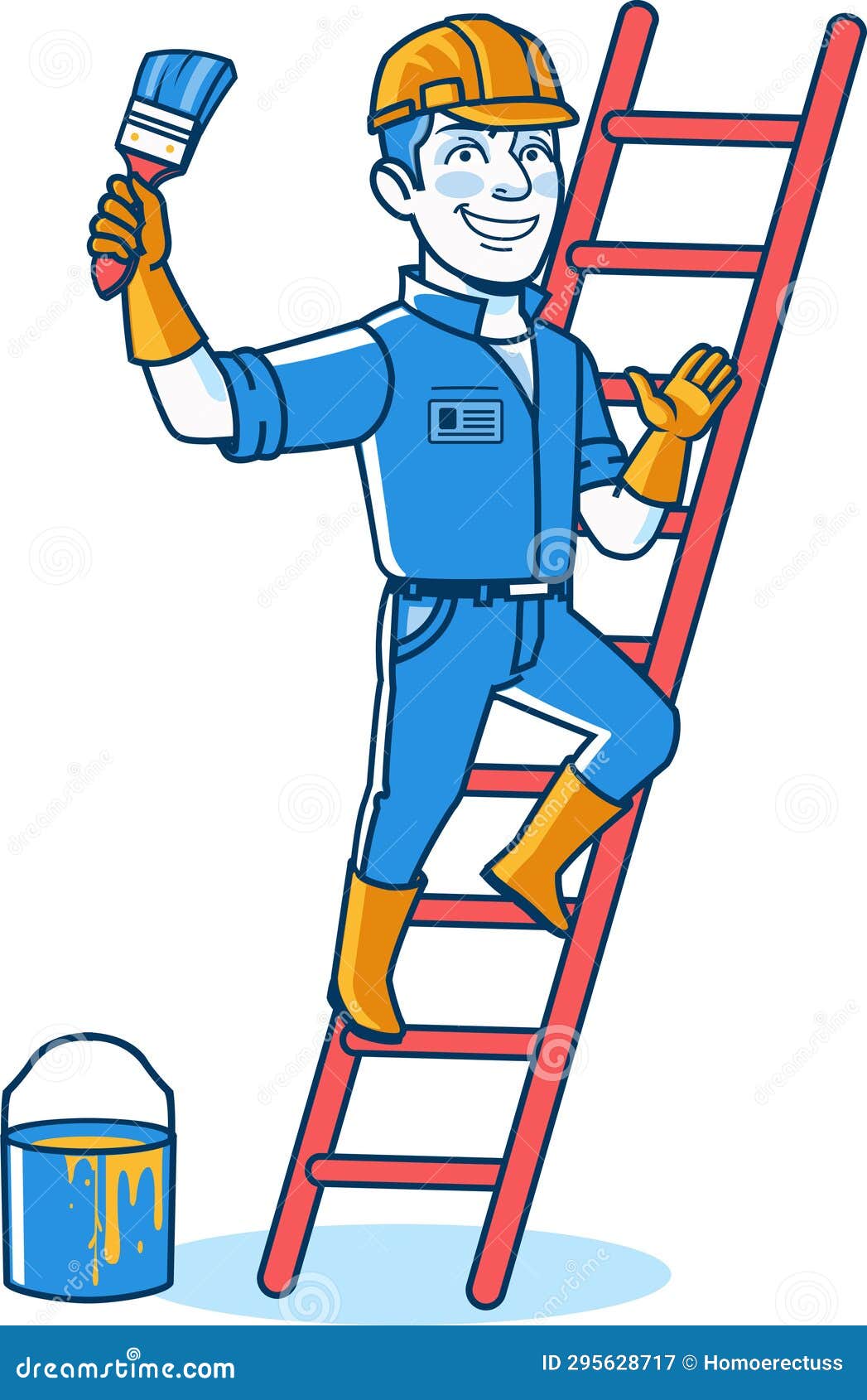 Male Construction Worker Cartoon Logo Icon Stock Vector - Illustration ...