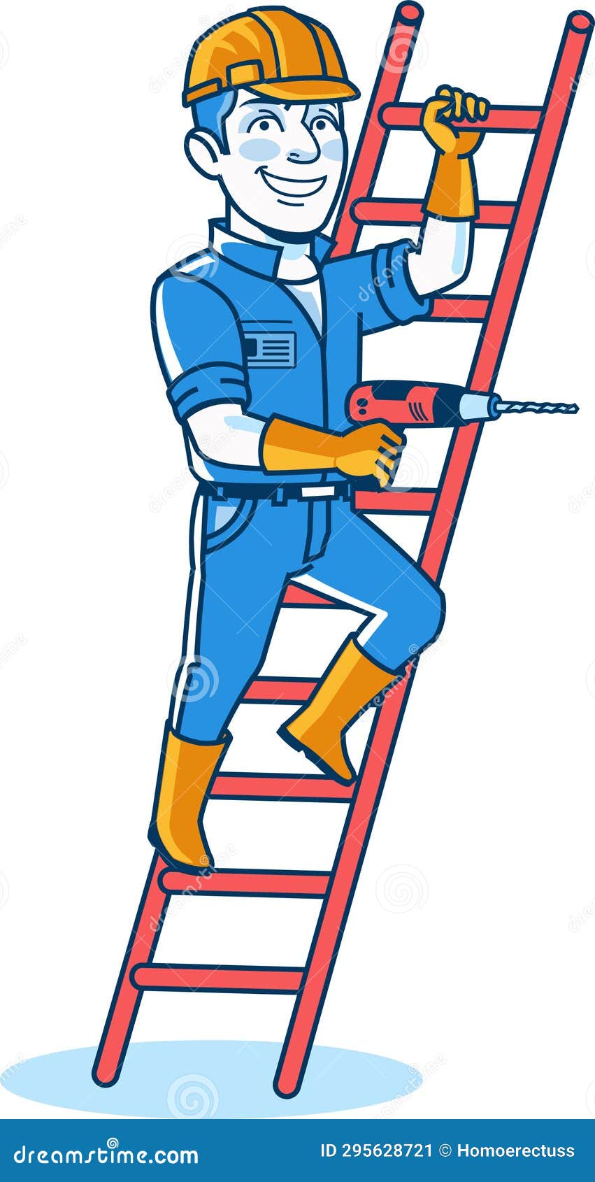 Male Construction Worker Cartoon Logo Icon Stock Vector - Illustration ...