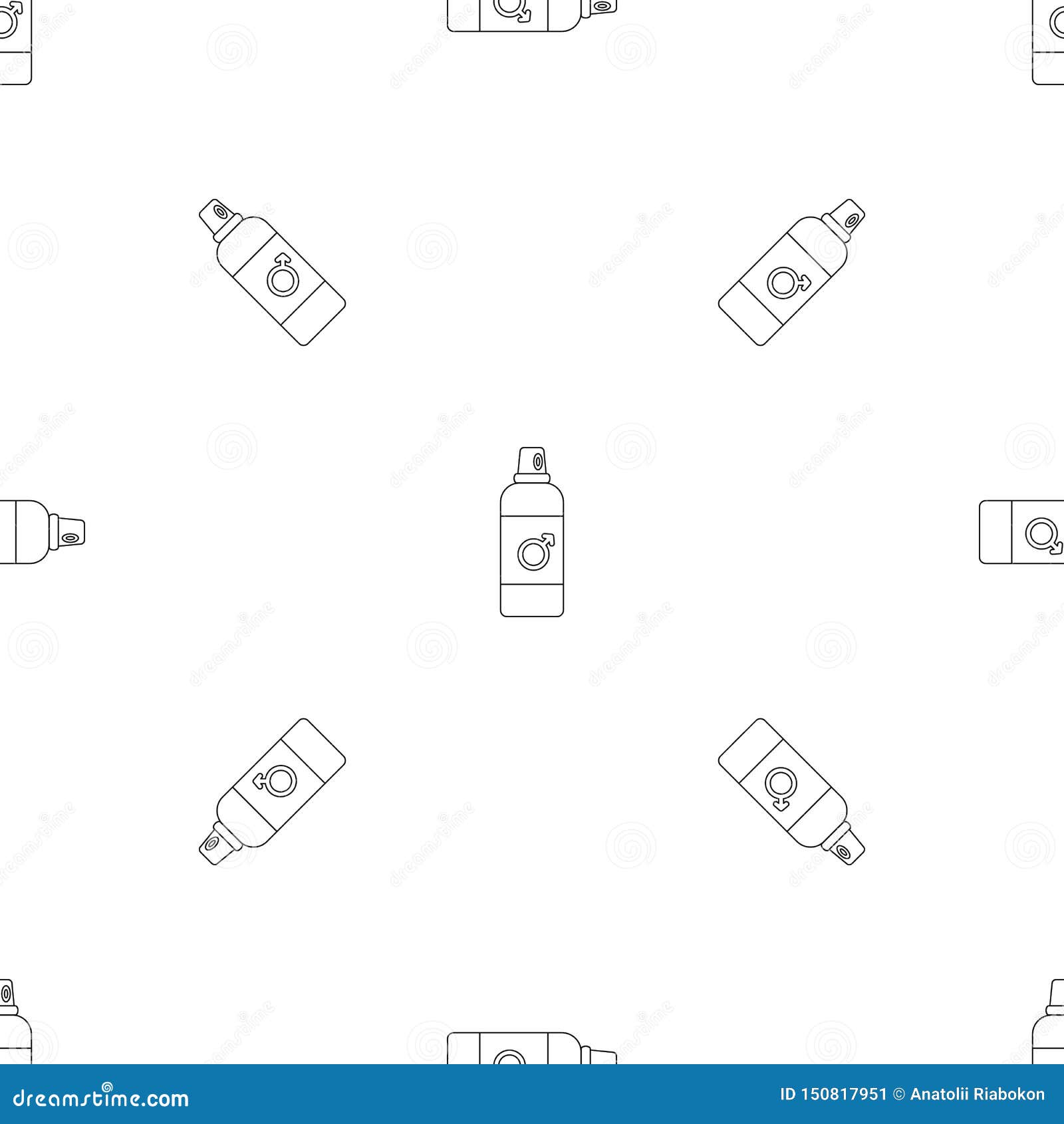 Male Contraceptive Spray Pattern Seamless Vector Stock Vector ...