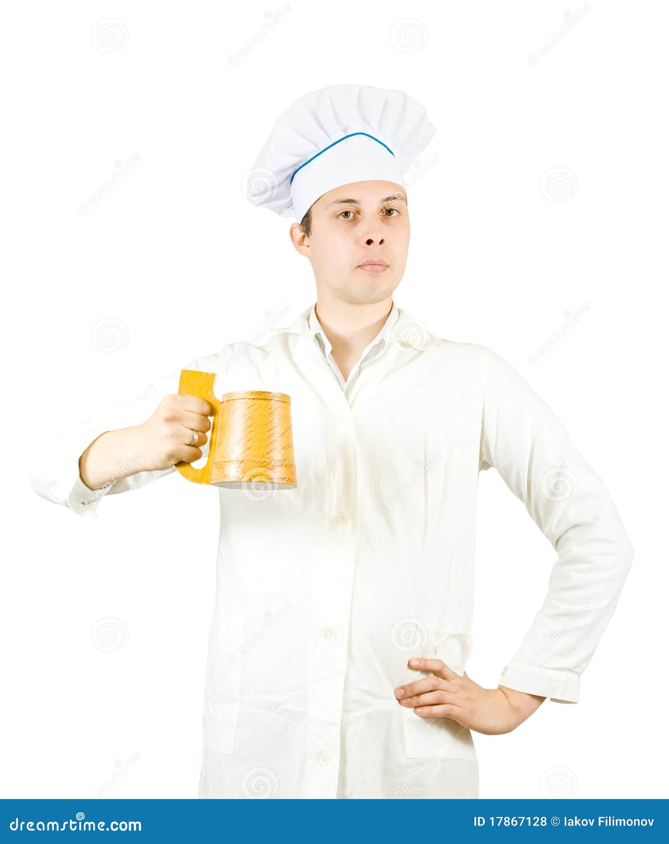 Male cook with beer mug stock photo. Image of cheerful - 17867128
