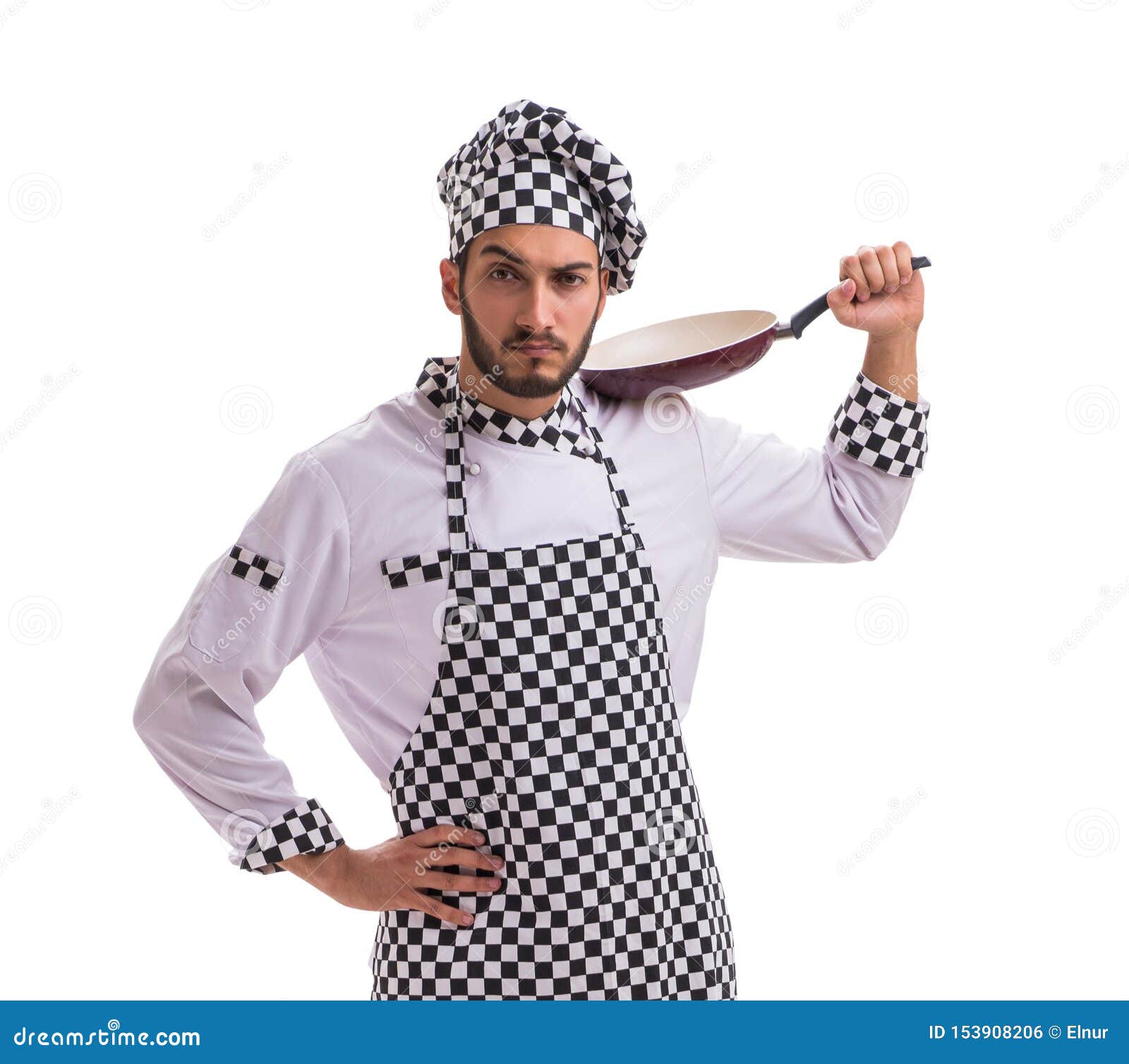 Male Cook Isolated on the White Background Stock Photo - Image of ...