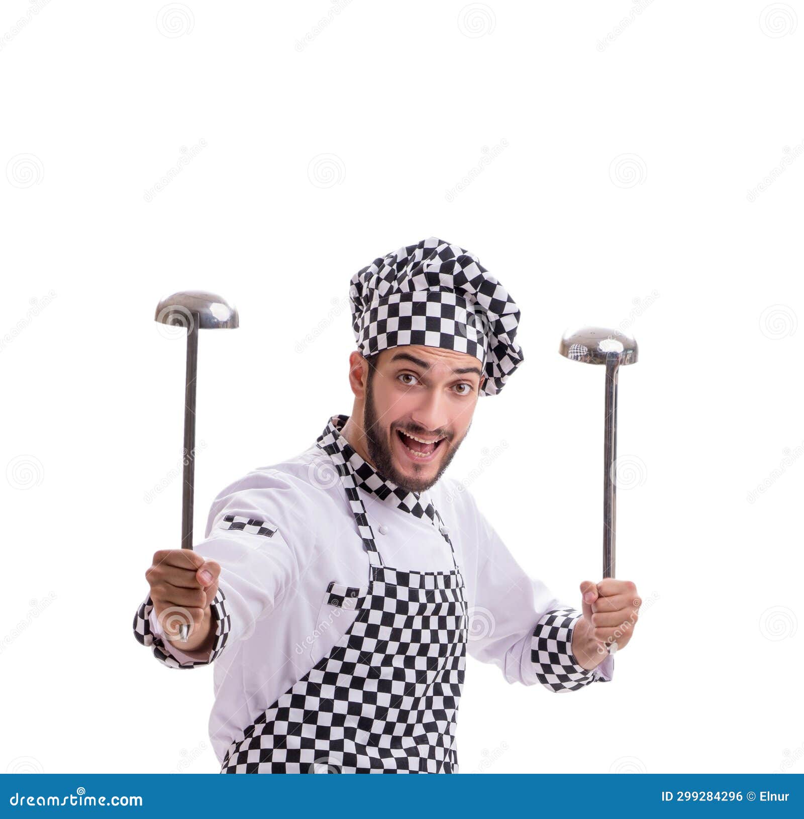 Male Cook Isolated on the White Background Stock Photo - Image of ...