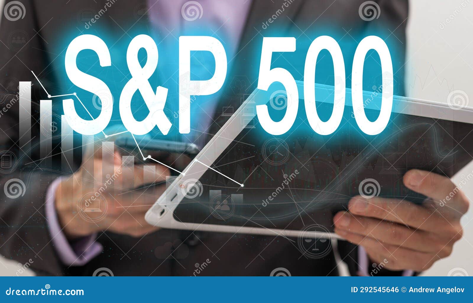 Male Corporate Network Administrator is Touching Sp500 on an ...
