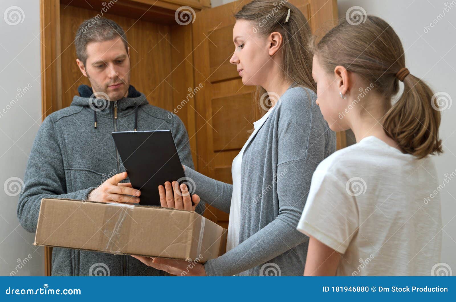 Parcel delivery service stock photo. Image of logistic - 181946880