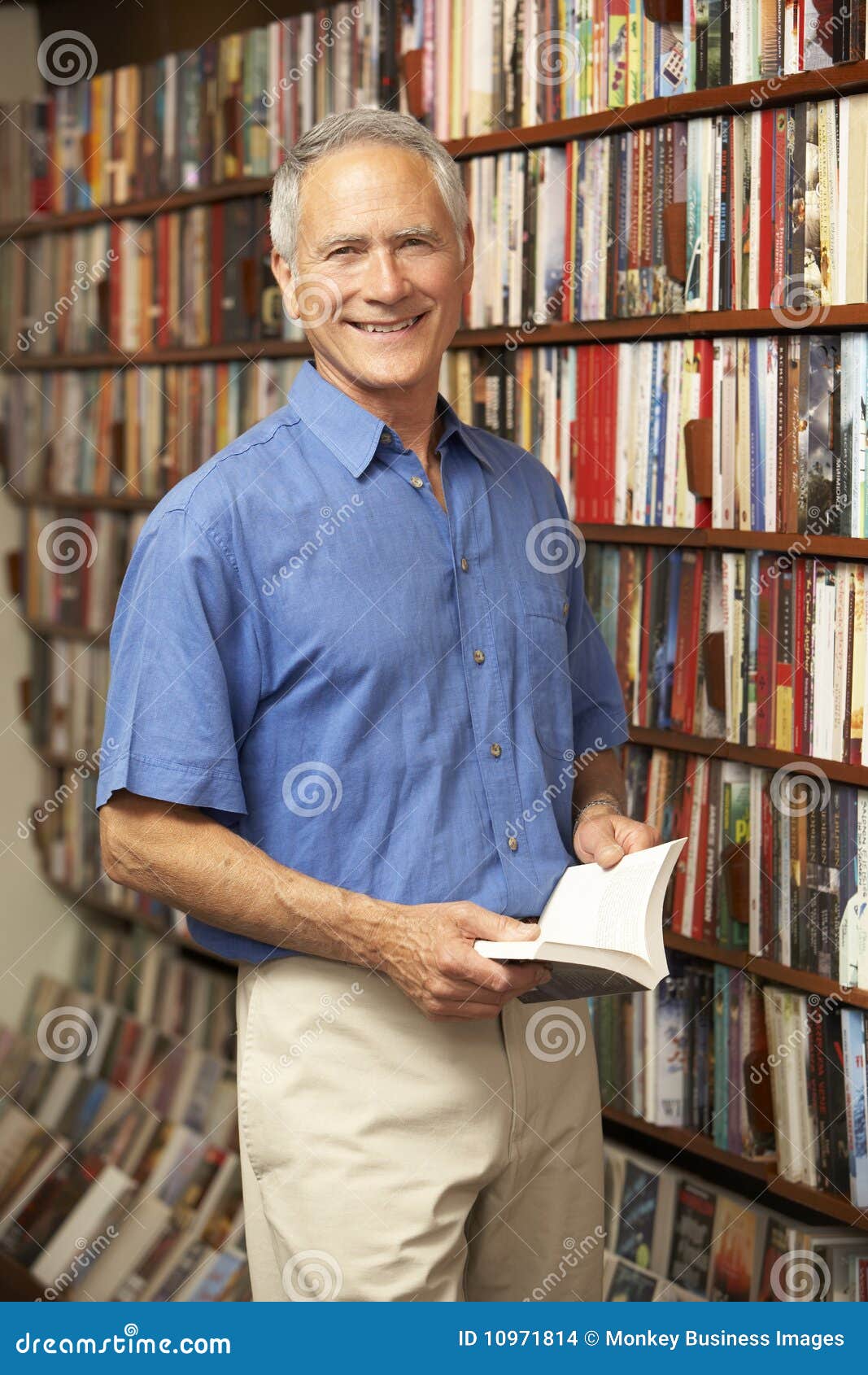 Male customer in bookshop stock photo. Image of profession - 10971814
