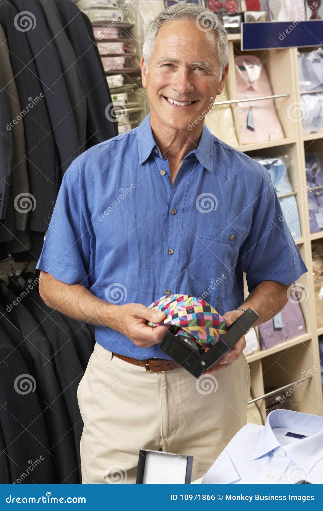 Male Customer in Clothing Store Stock Photo - Image of people ...