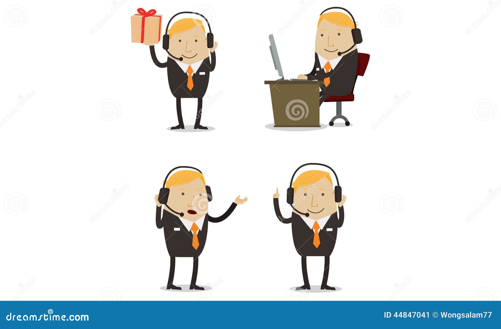 Male Customer service stock vector. Illustration of commerce - 44847041