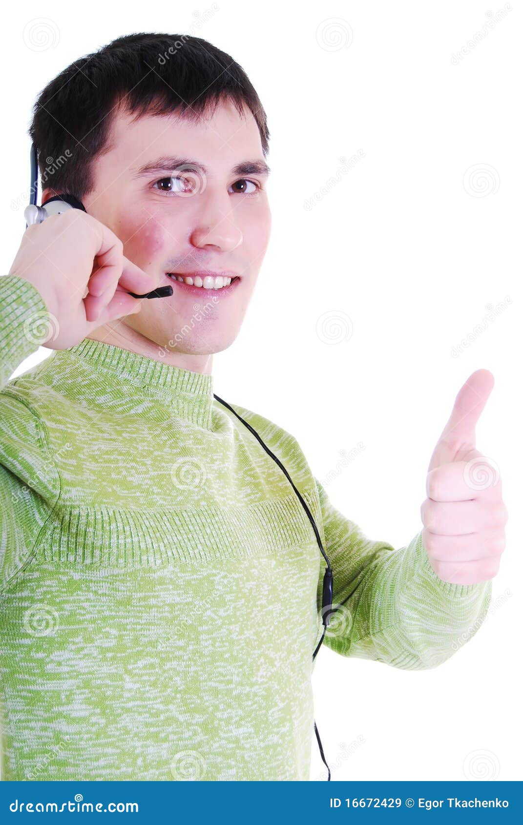 Male Customer Service Operator. Stock Image - Image of casual, relaxed ...