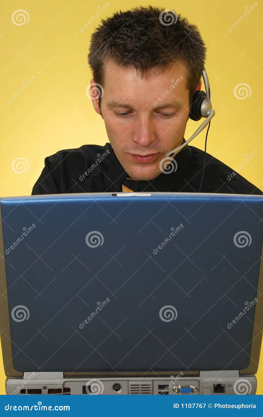 Male Customer Service Rep stock image. Image of twenties - 1107767