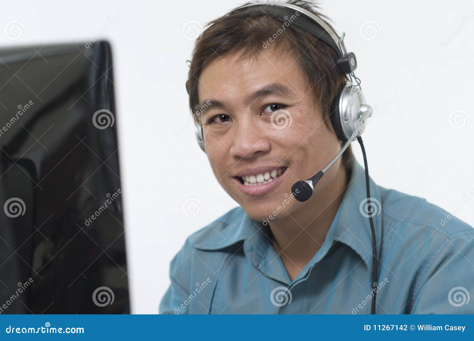 Male Customer Service Representative Stock Photo - Image of ...