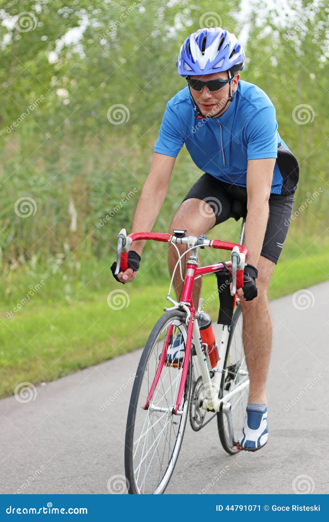 Male cyclist stock image. Image of blue, recreation, male - 44791071