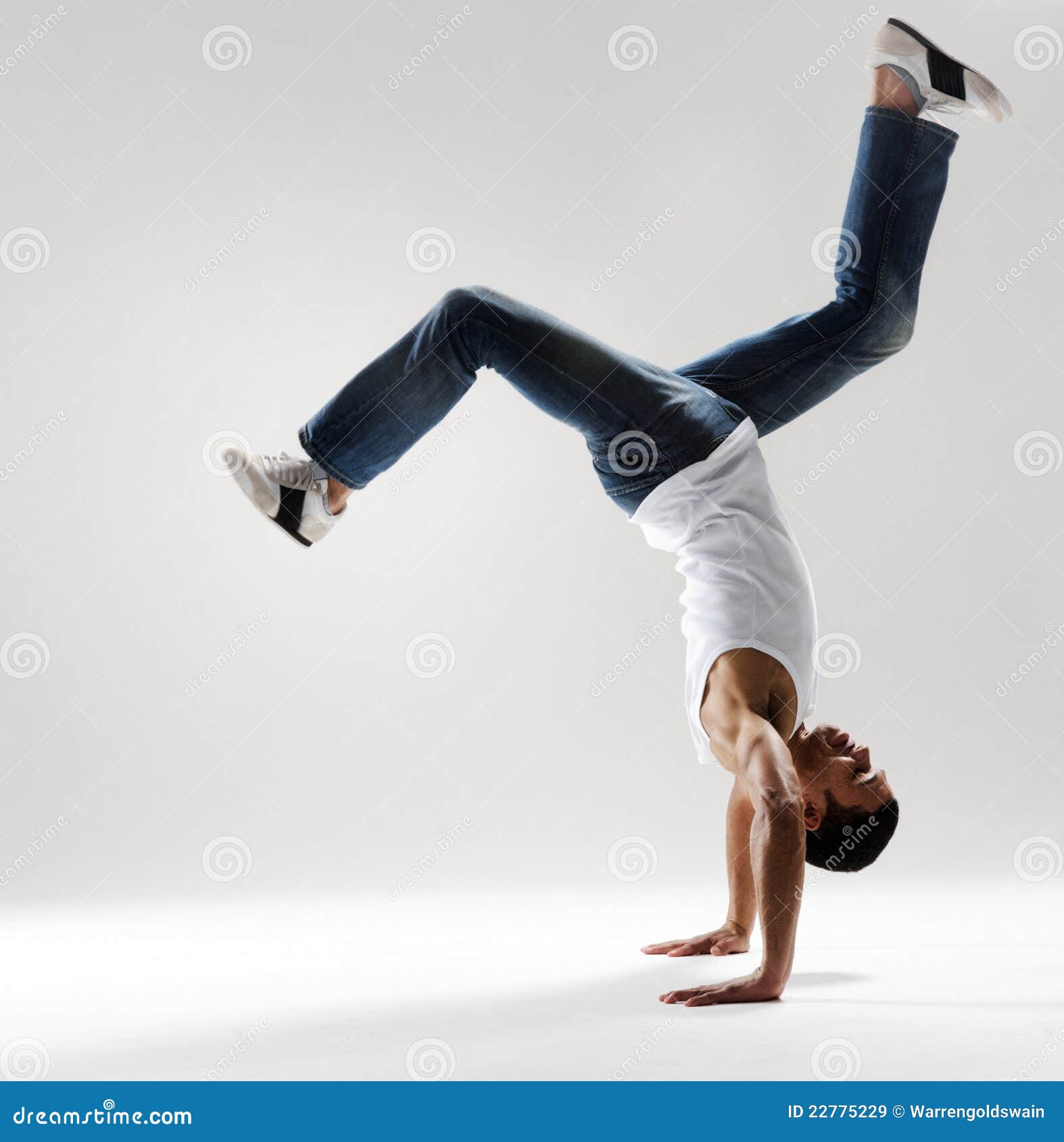 Male Dancer Freezes in a Handstand Stock Image - Image of cool, break ...