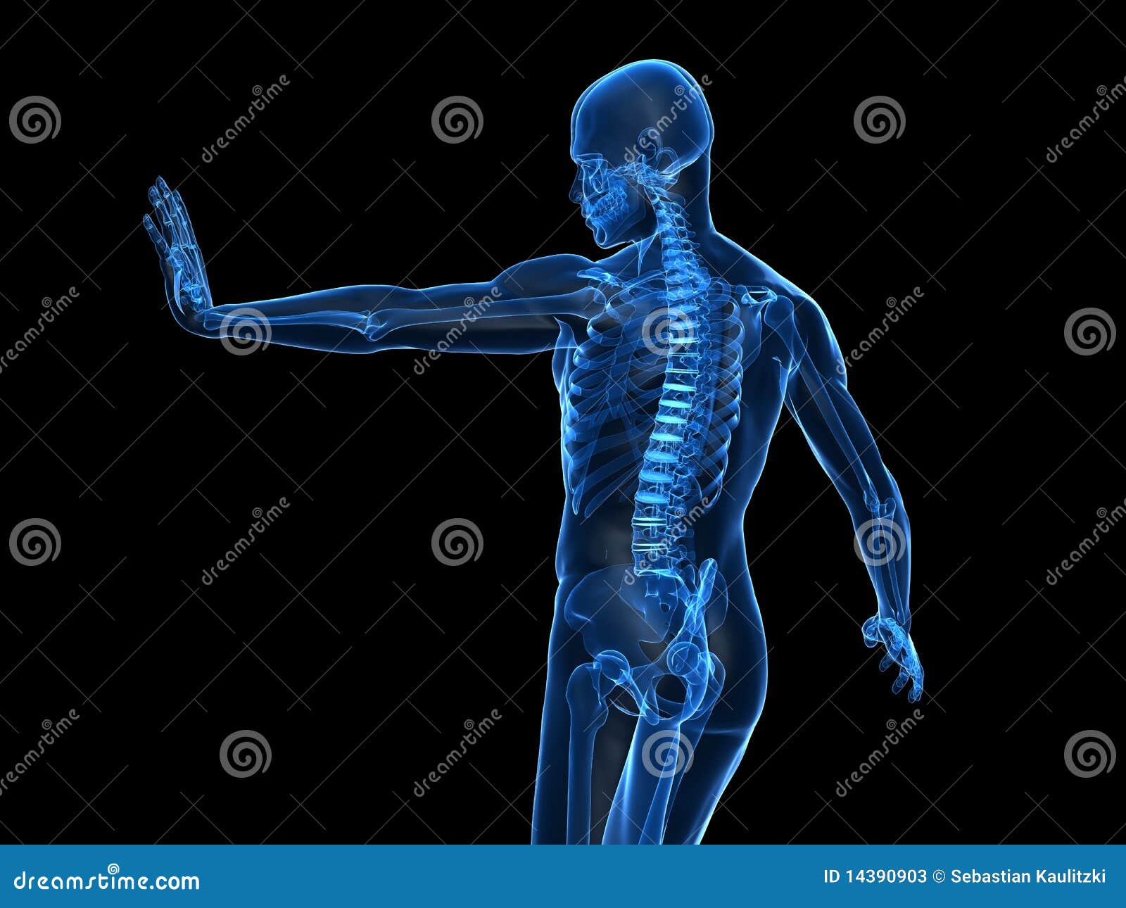 Male defense pose stock illustration. Illustration of immunology - 14390903