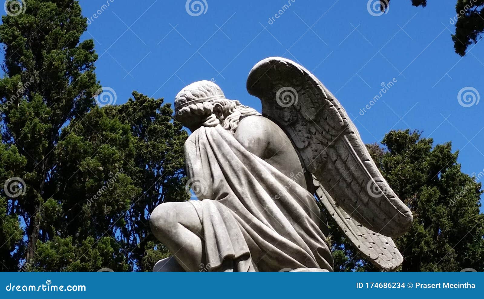 Male Deity stock photo. Image of angel, statue, grave - 174686234