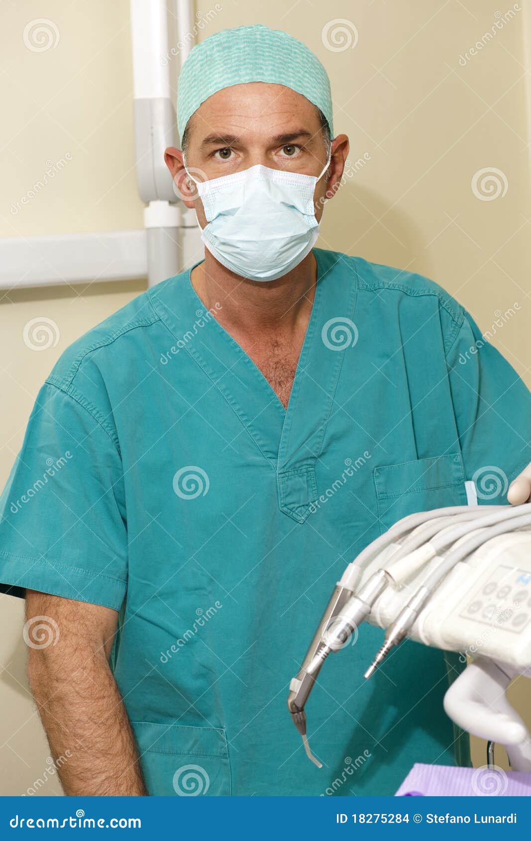 Male Dentist stock photo. Image of work, tool, doctor - 18275284
