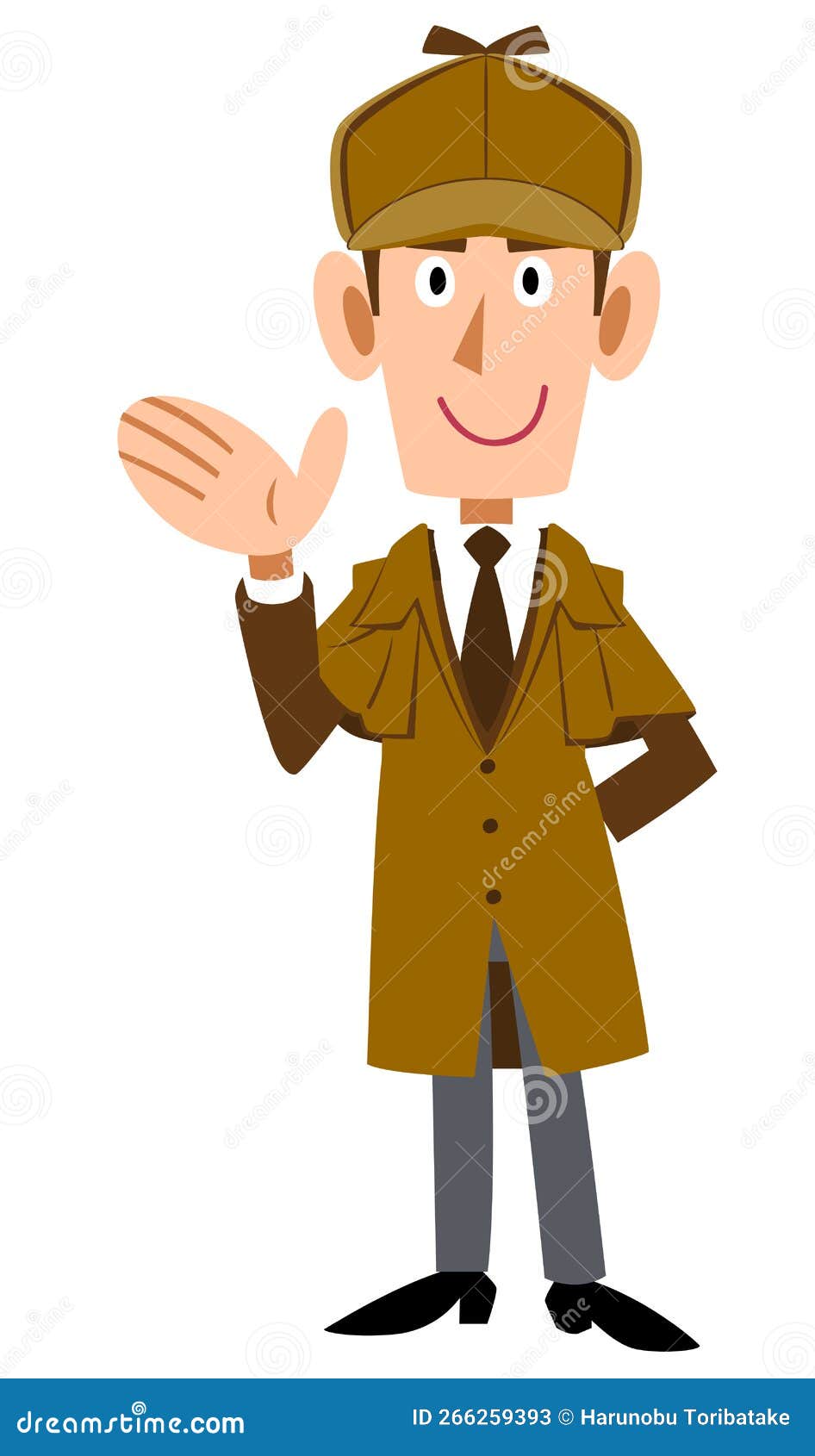 Male Detective Guiding With Palm Cartoon Vector | CartoonDealer.com ... Male Detective Guiding With Palm Cartoon Vector | CartoonDealer.com ...
