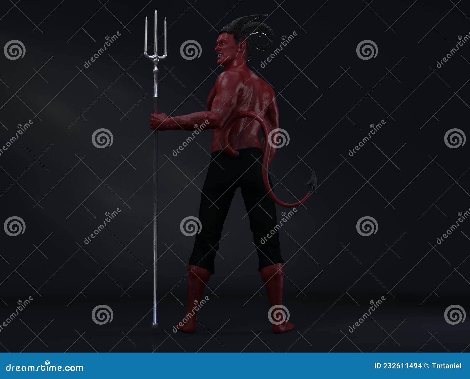 3D Render : Male Devil Character, Horror Creature Character for ...