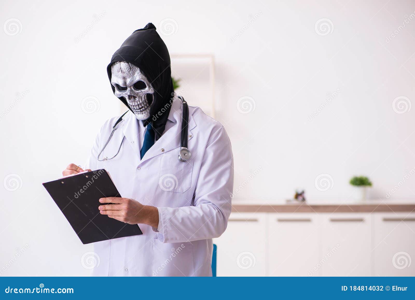 Male Devil Doctor Working in the Clinic Stock Photo - Image of hell ...