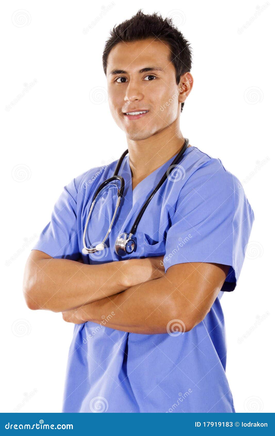 Male Doctor stock image. Image of orderly, uniform, standing - 17919183