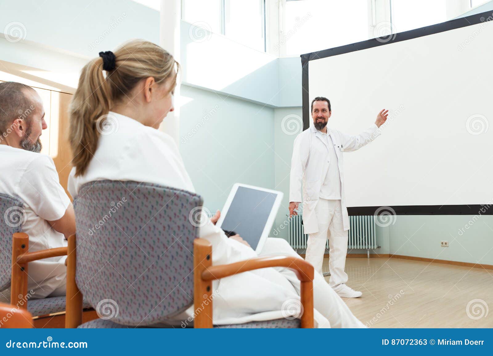 Male Doctor is Doing a Lecture Stock Image - Image of nurse, male: 87072363