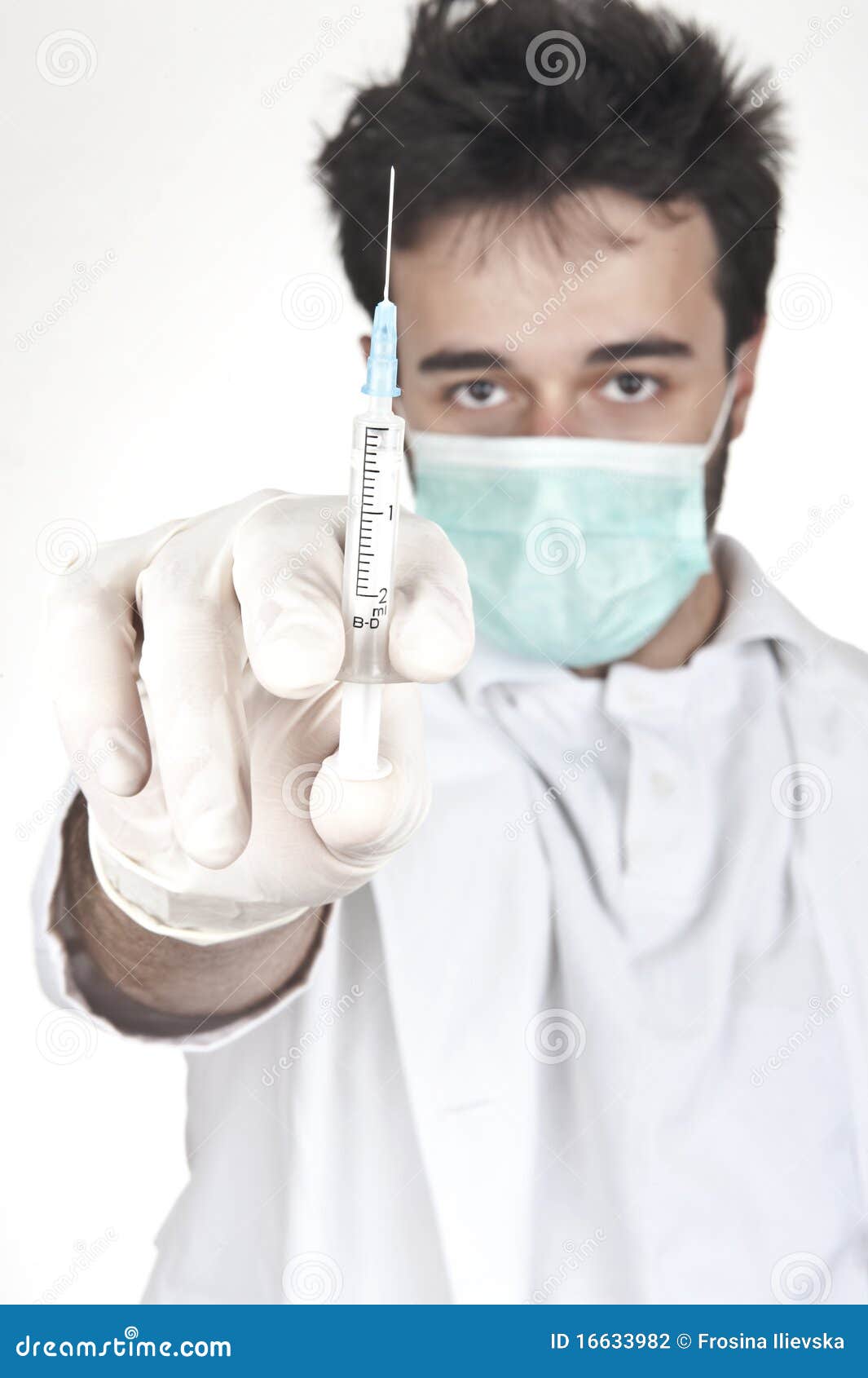 Male Doctor Holding a Syringe Stock Photo - Image of medical, patient ...